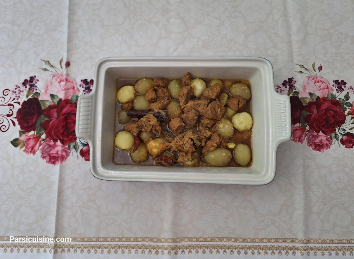 Parsi Lamb tender and tasty with baby potatoes. – Indian Parsi Cuisine
